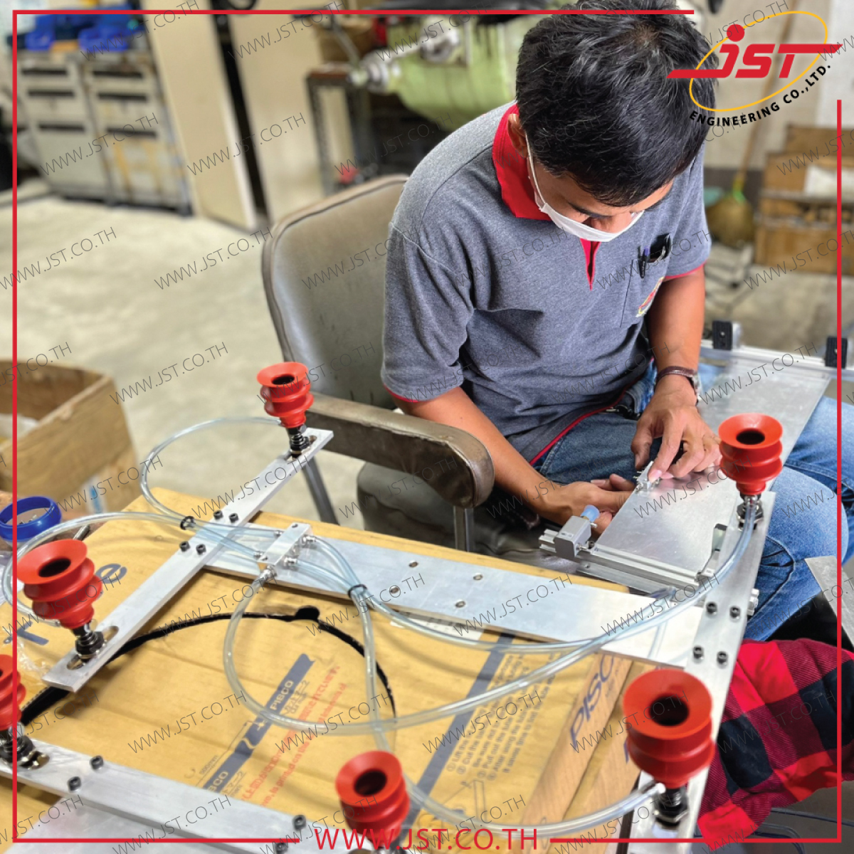 Design chuck plate for robot - JST Engineering